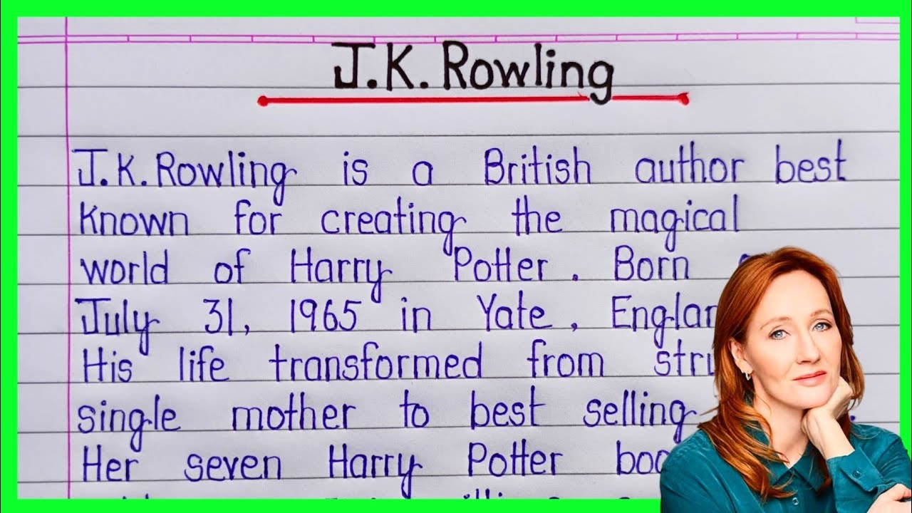 Essay on JK Rowling in English || JK Rowling Essay in English ...