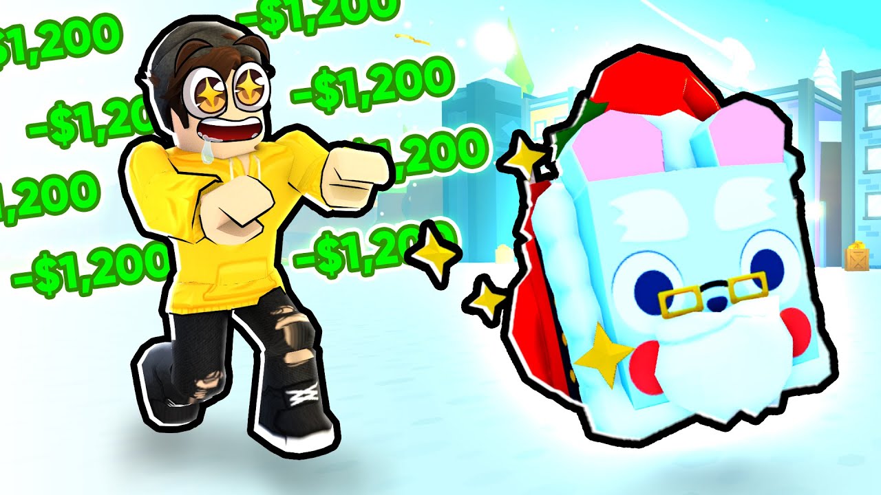 I spent ALL my ROBUX hatching HUGE SANTA PAWS in Roblox Pet Simulator X ...