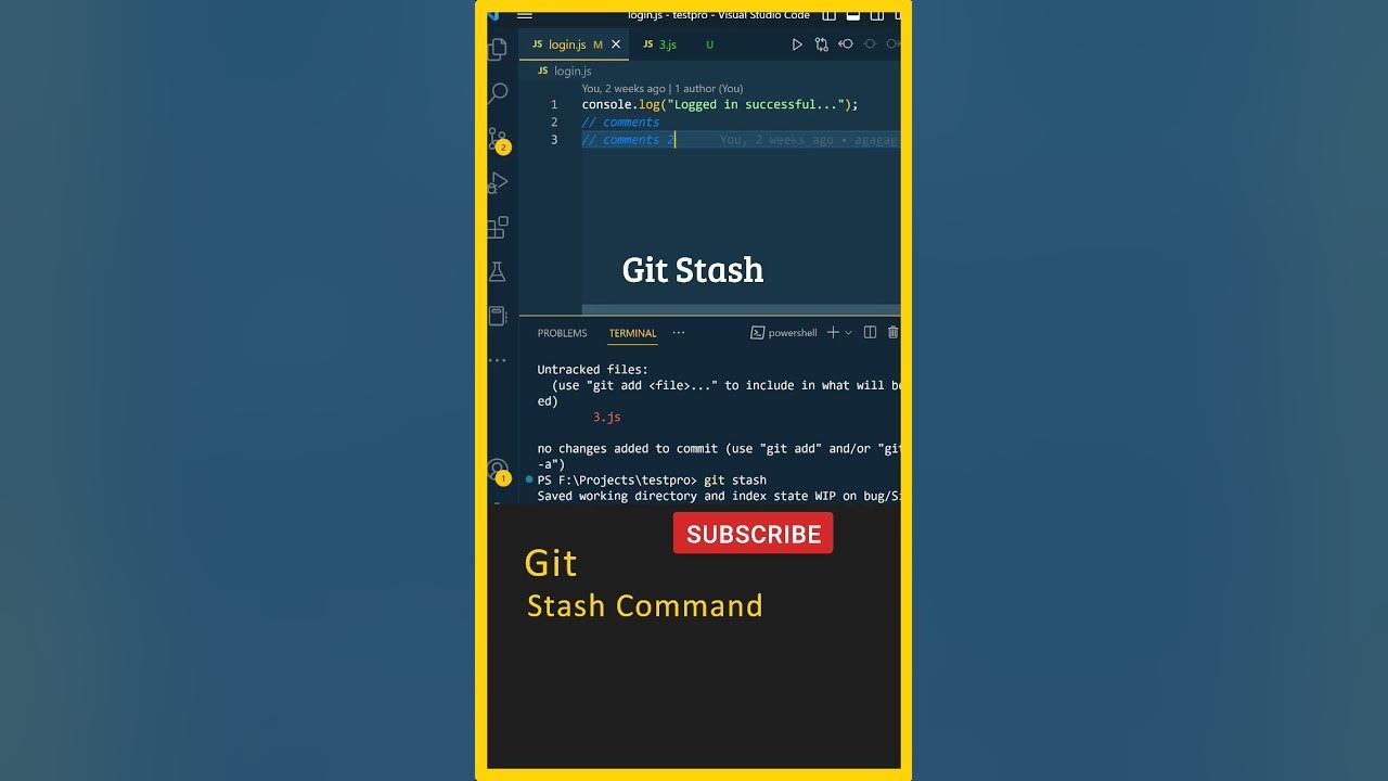 Git Tutorial Telugu Git Stash Command Git Commands Git Github Telugu Git Course Github