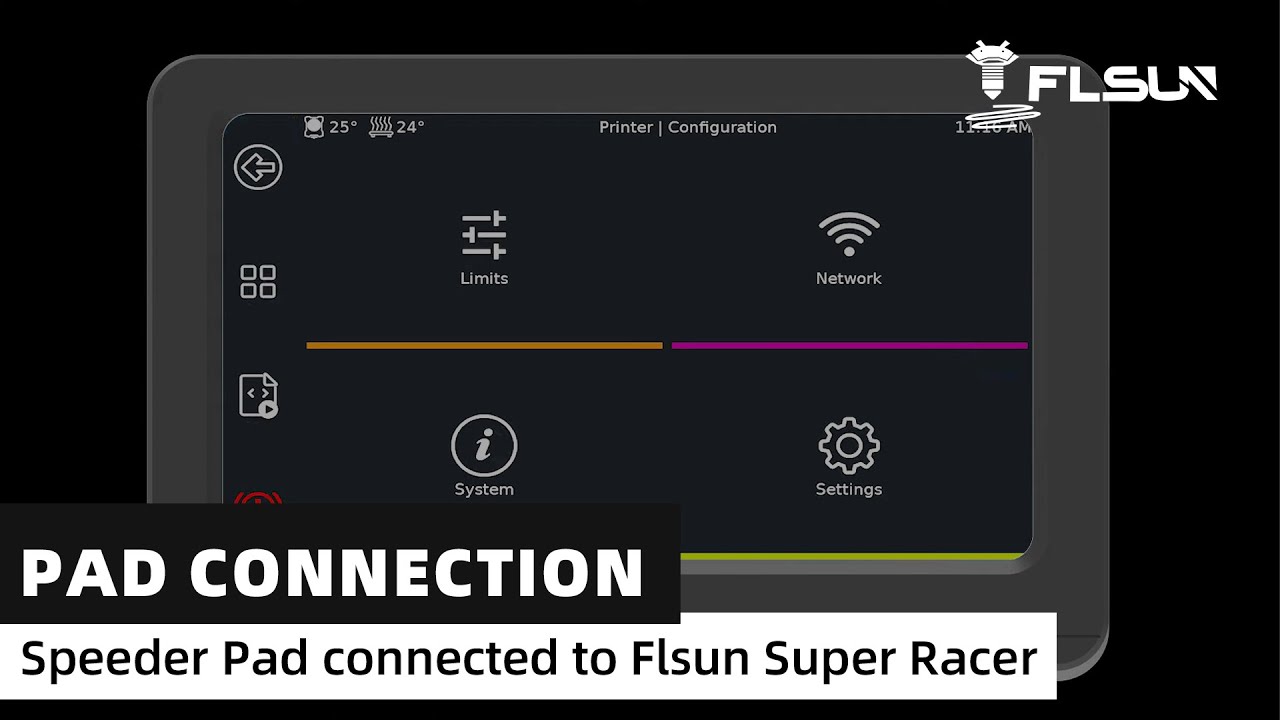 Speeder Pad connected to Flsun Super Racer - YouTube
