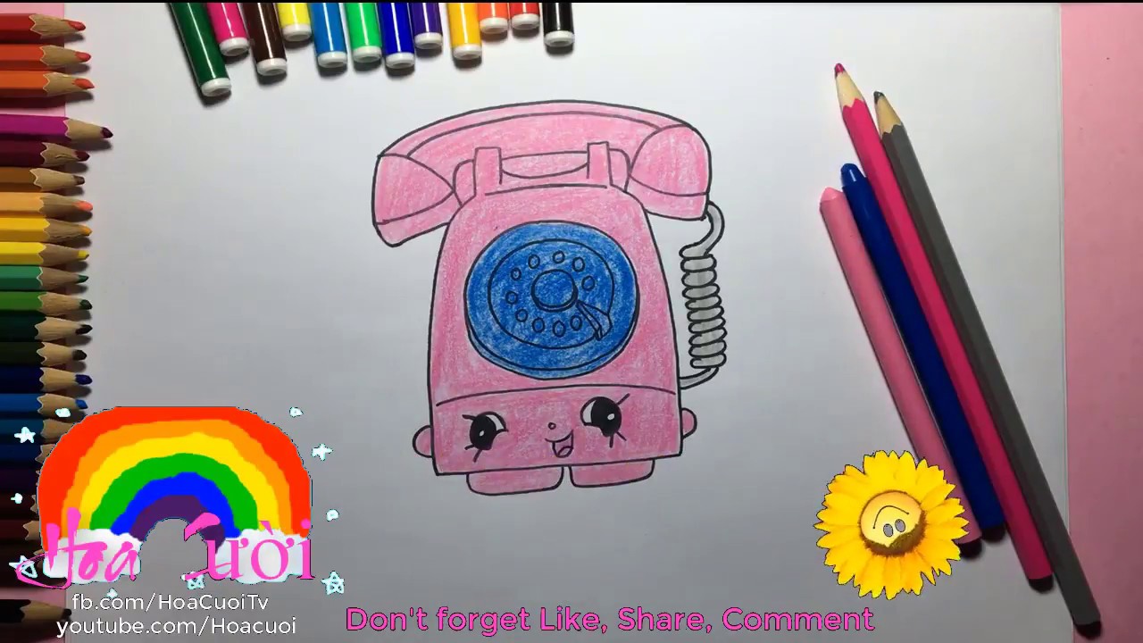 How To Draw A Chatter PINK Shopkin for Kids step by step Coloring Pages ...
