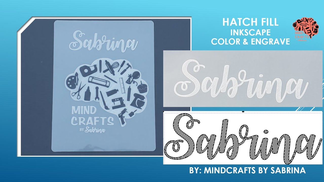 TEXT & IMAGE HATCH FILL COLOR OR ENGRAVE INKSCAPE 1.0 - Beginners - YouTube