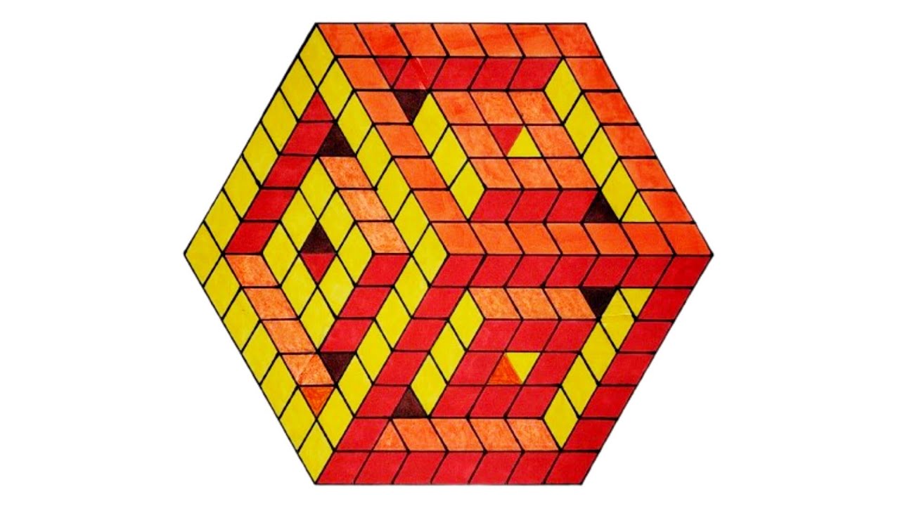 Amazing 3D Geometric Design || 3D Geometric Hexagon || How To Draw ...