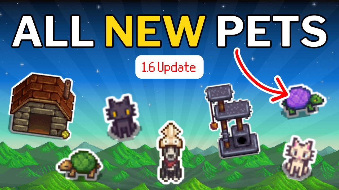 All NEW pets in Stardew Valley (1.6 Update) - YouTube