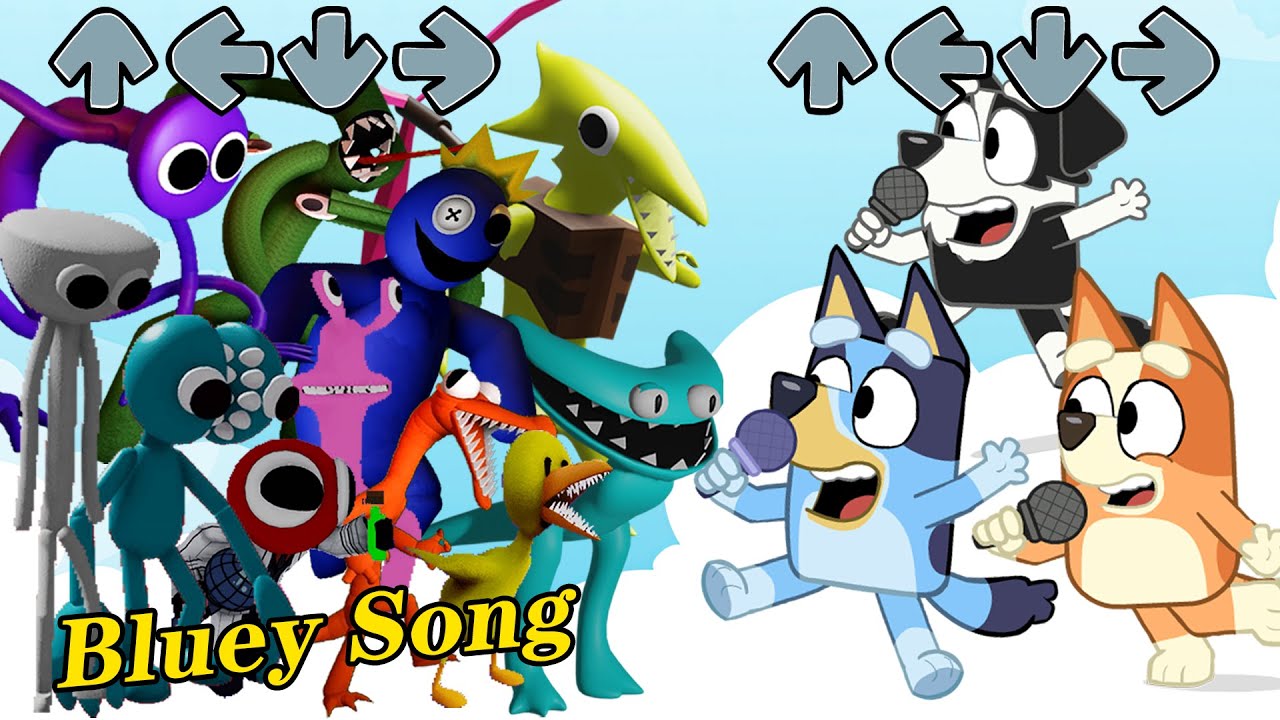 FNF All Rainbow Friends Chapter 2 Vs Bluey x Bingo x Mackenzie sings ...