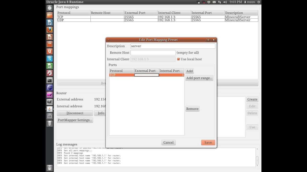 Portforwarding using portmapper - YouTube