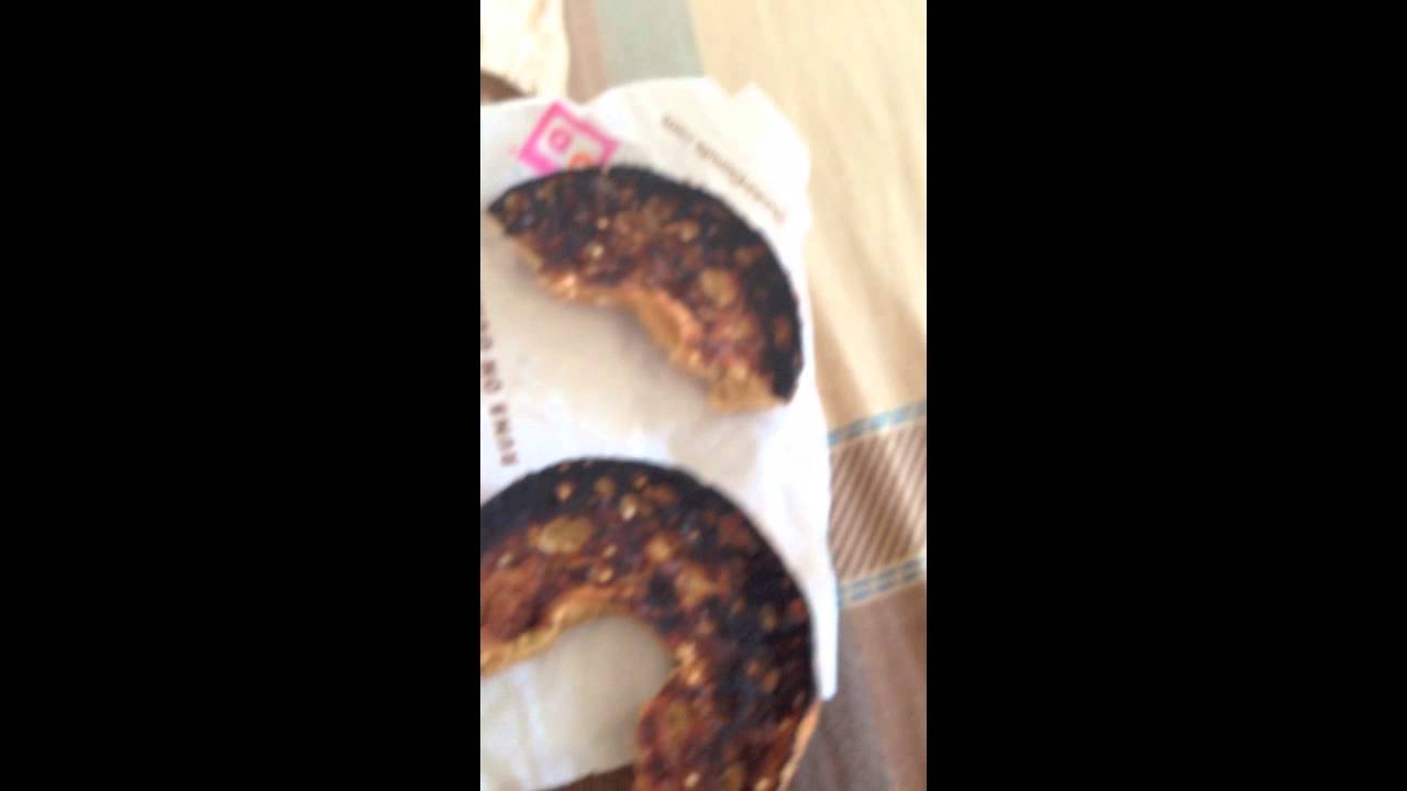 Dunkin Donut Burnt Bagel - YouTube
