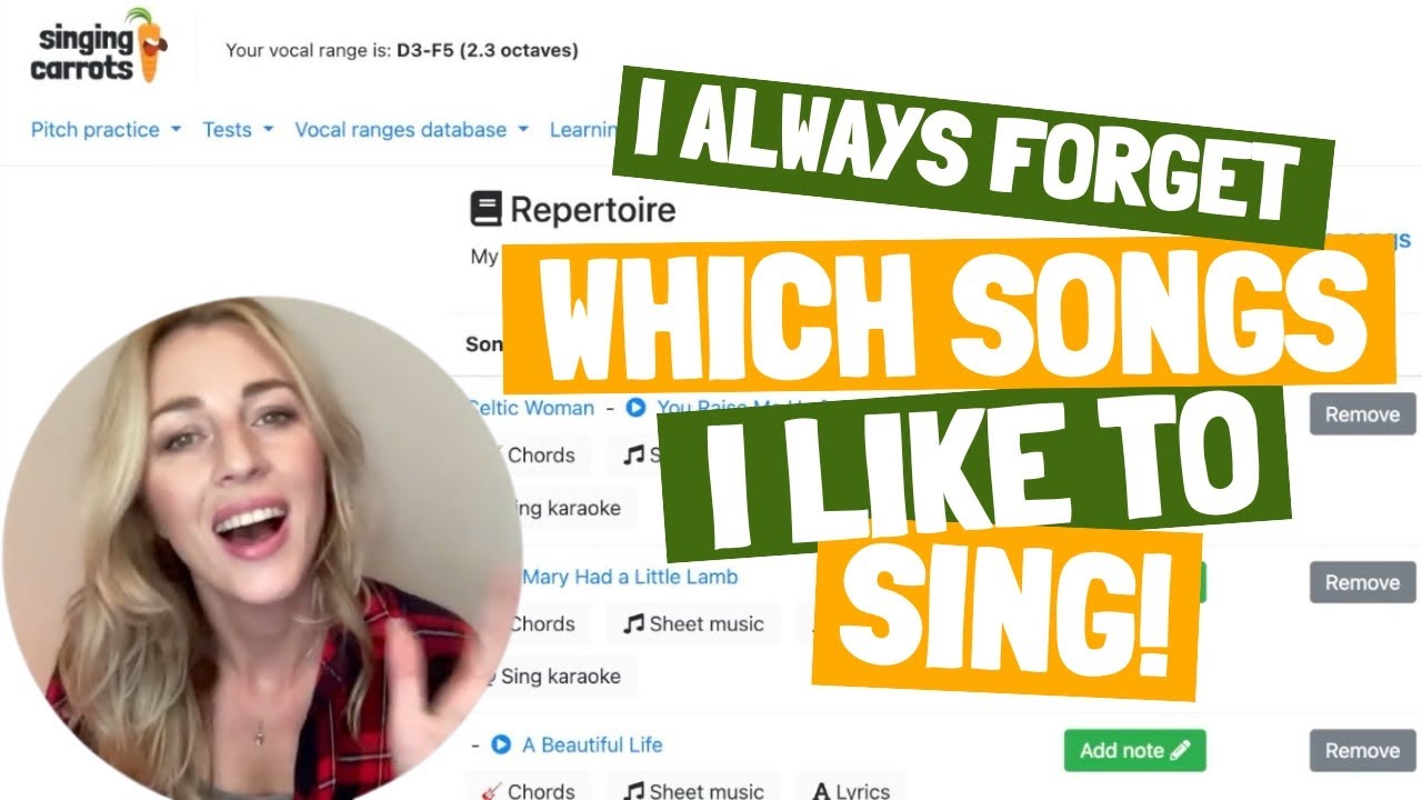 Organize Your Favorite Songs with Singing Carrots Repertoire Tool ...