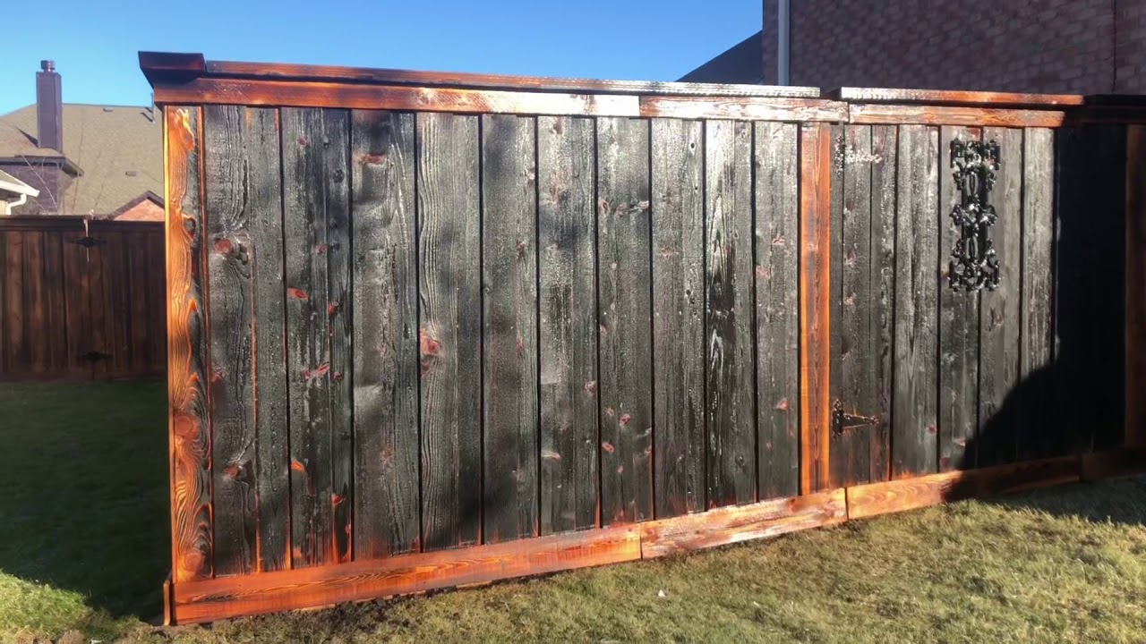 Shou Sugi Ban Fence is Gorgeous - YouTube