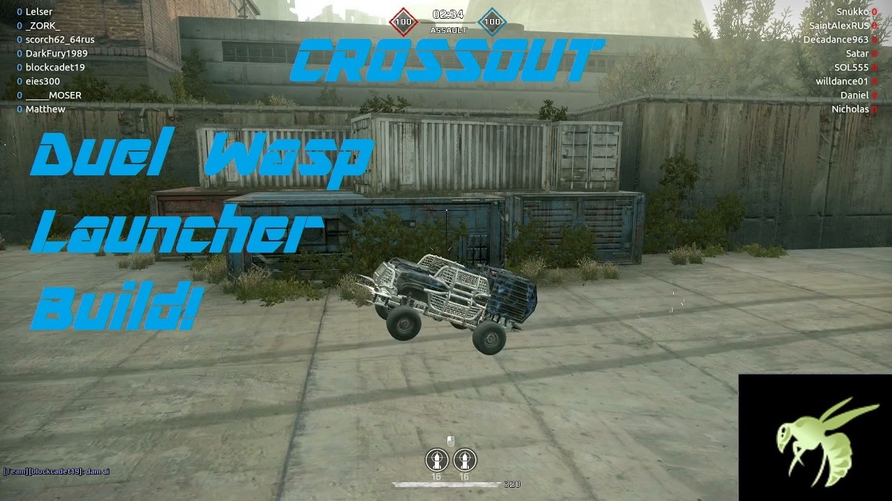 Crossout Duel Wasp Launcher Build! - YouTube