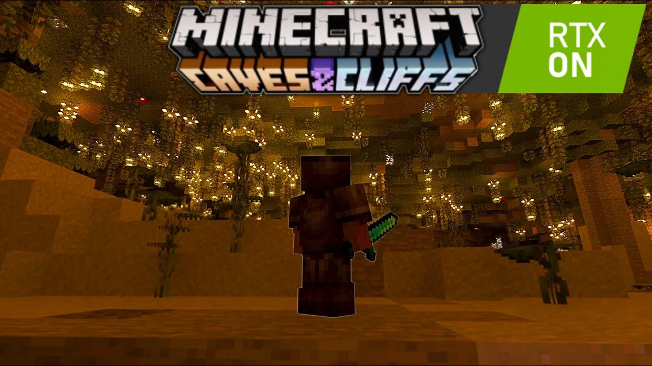 Minecraft 1.18 Lush CAVES with RTX ON: Absolutely beautiful - YouTube