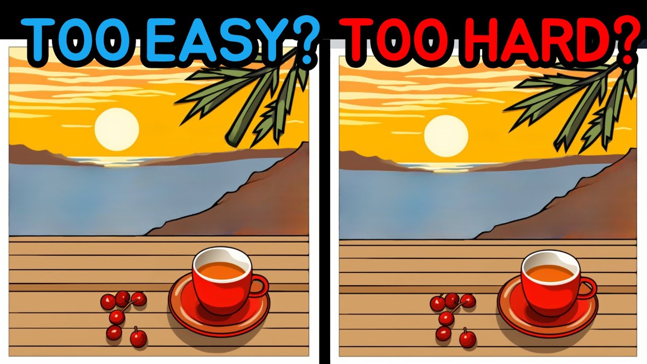 [Find the difference] 🤔TOO EASY? TOO HARD? QUIZ! [Spot the difference ...