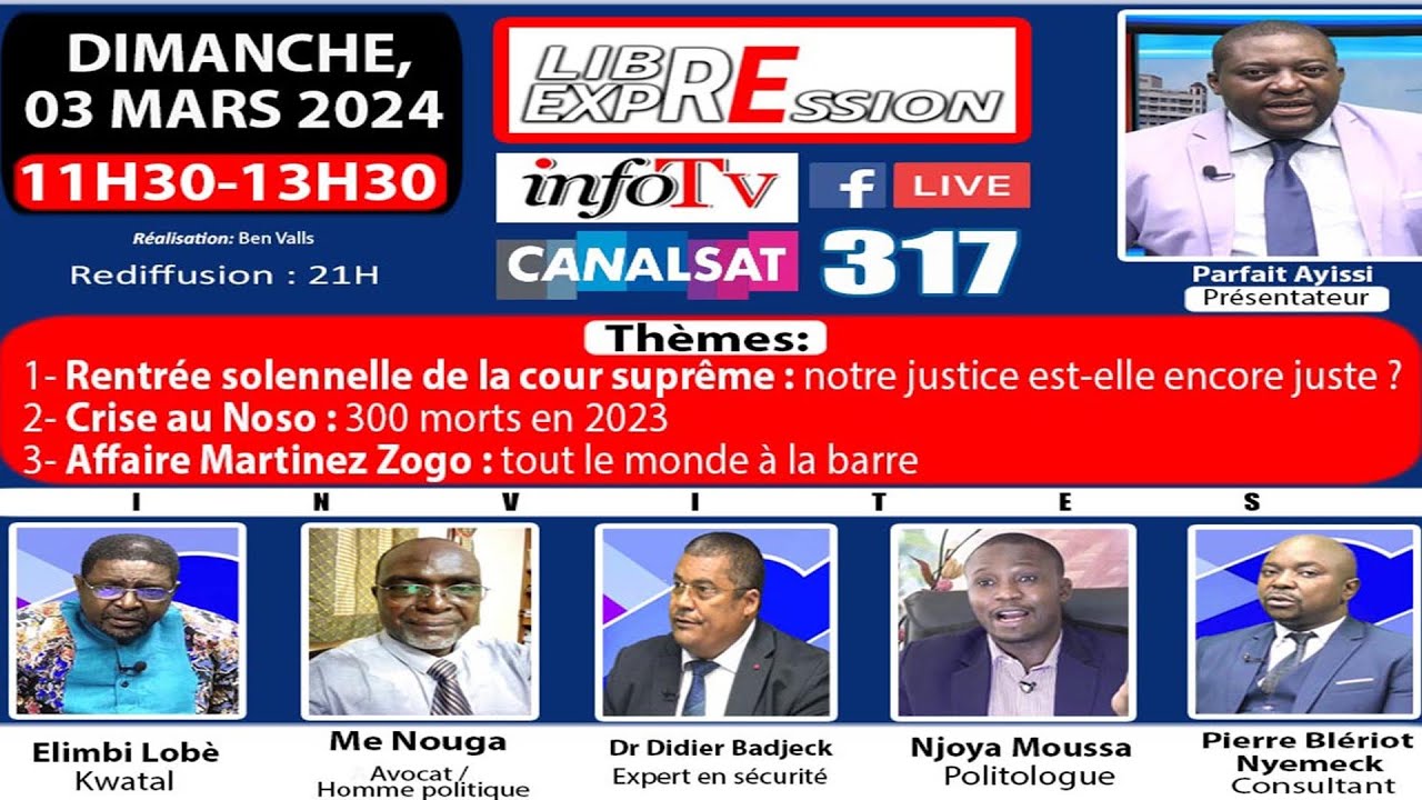 LIBRE EXPRESSION DU 03 MARS 2024 - YouTube