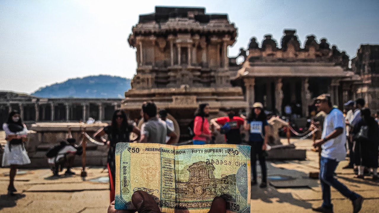 Hampi - Vijaya vitthala Temple Stone Cart on 50rs. Note #hampi - YouTube