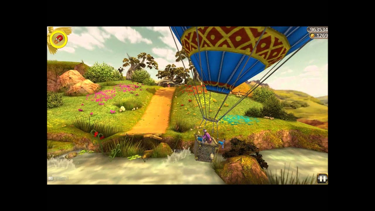 Temple Run:Oz Funny Moments in the Air Balloon Glitch - YouTube