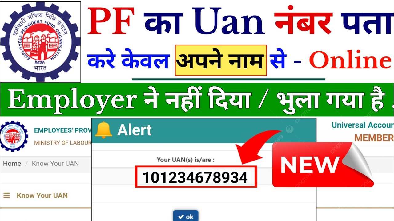 How to Get UAN Number of PF Account | Know Your UAN Number | How to ...