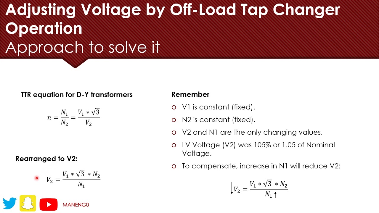 Adjusting Voltage by Off Load Tap Changer Operation - YouTube