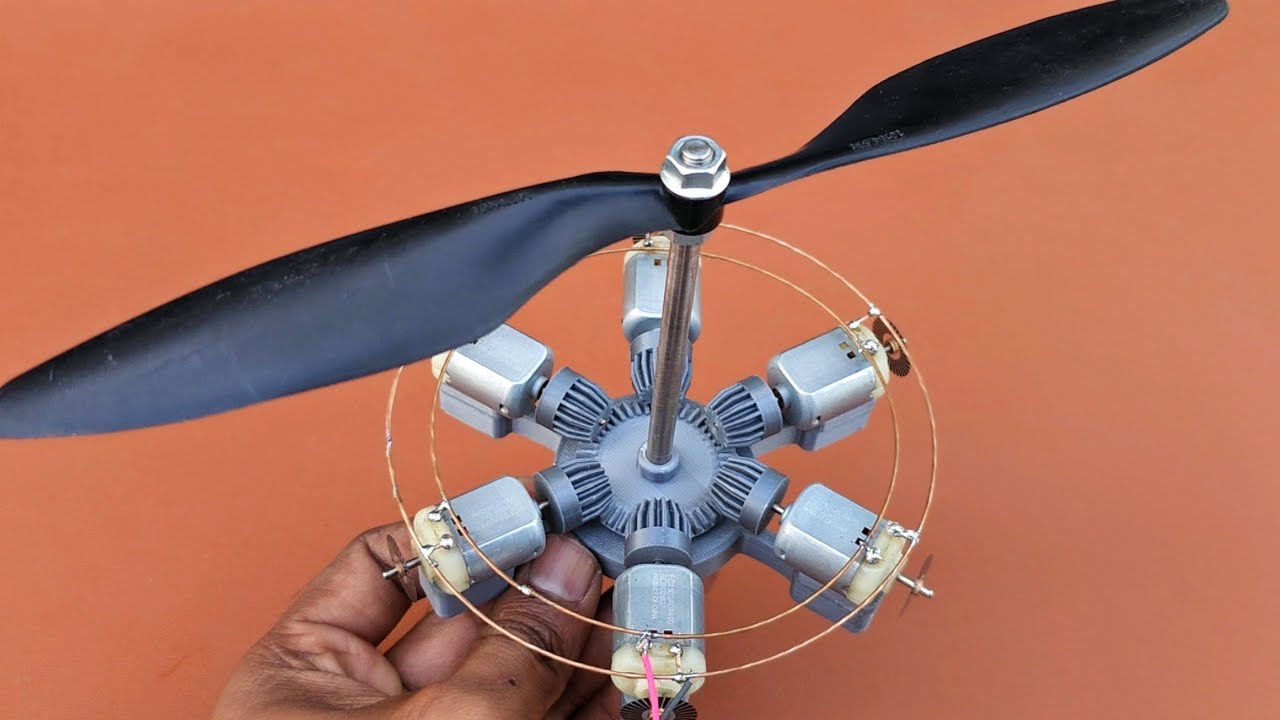 How to Make Powerful Radial JET Engine From Mini Motors - YouTube