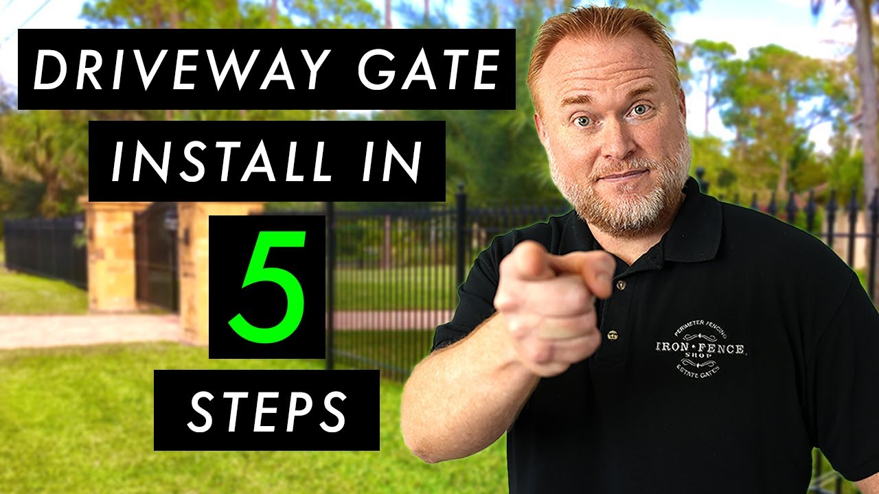 The 5 Basic Steps to Installing an Aluminum or Iron Driveway Gate - YouTube