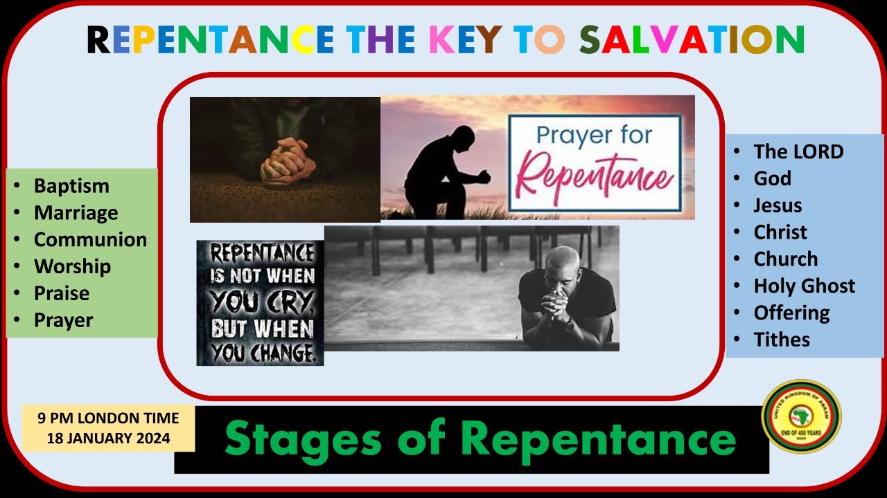AFRICA IS THE HOLY LAND || IMPORTANT STAGES IN REPENTANCE - YouTube