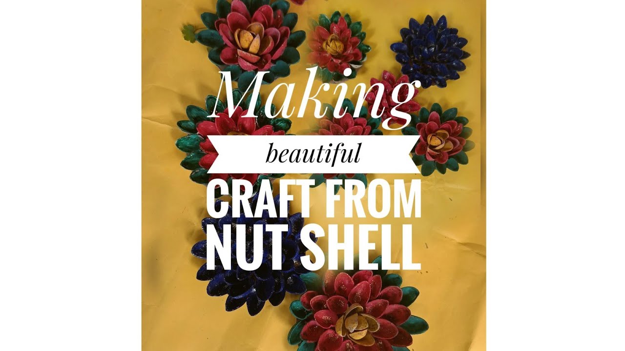 @craftmine d making beautiful craft from nut shell - YouTube