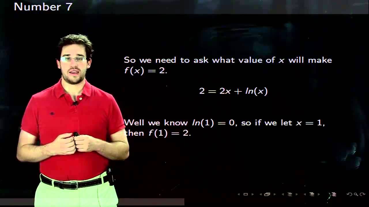 Calculus II, Lecture 2, Solution to Exam Question 1 - YouTube