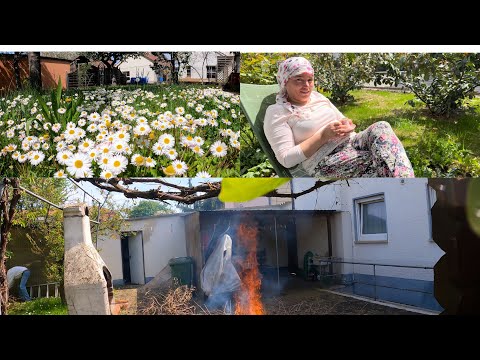 Almanyada köy hayatı bağ bahçe işleri ufak bir izgara molası village life in germany