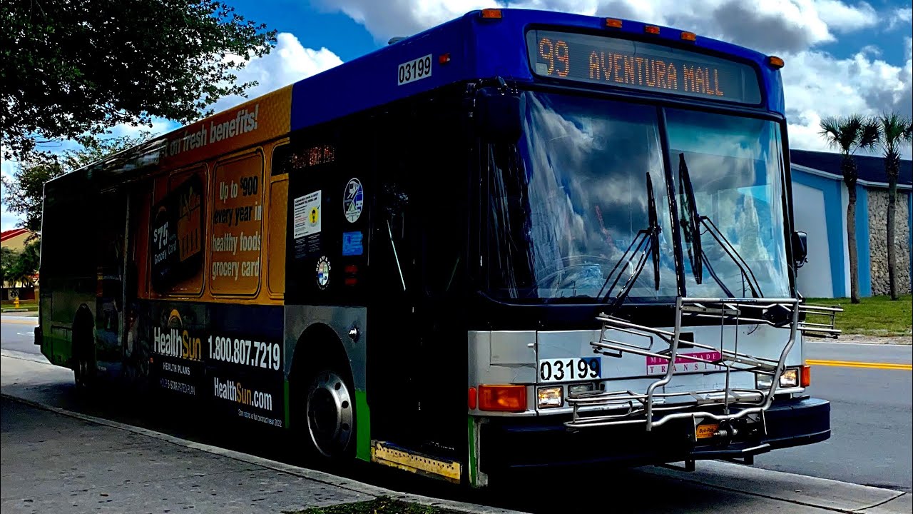 Bus Ride Onboard Miami-Dade Transit 2003 NABI 40LFW Bus 03199 Retired ...