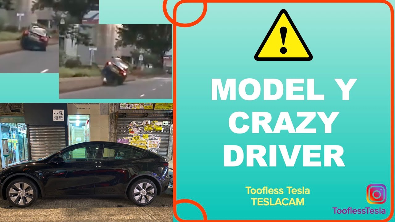New Tesla Model Y Crash | Crazy Driver Hong Kong | Toofless TeslaCam ...