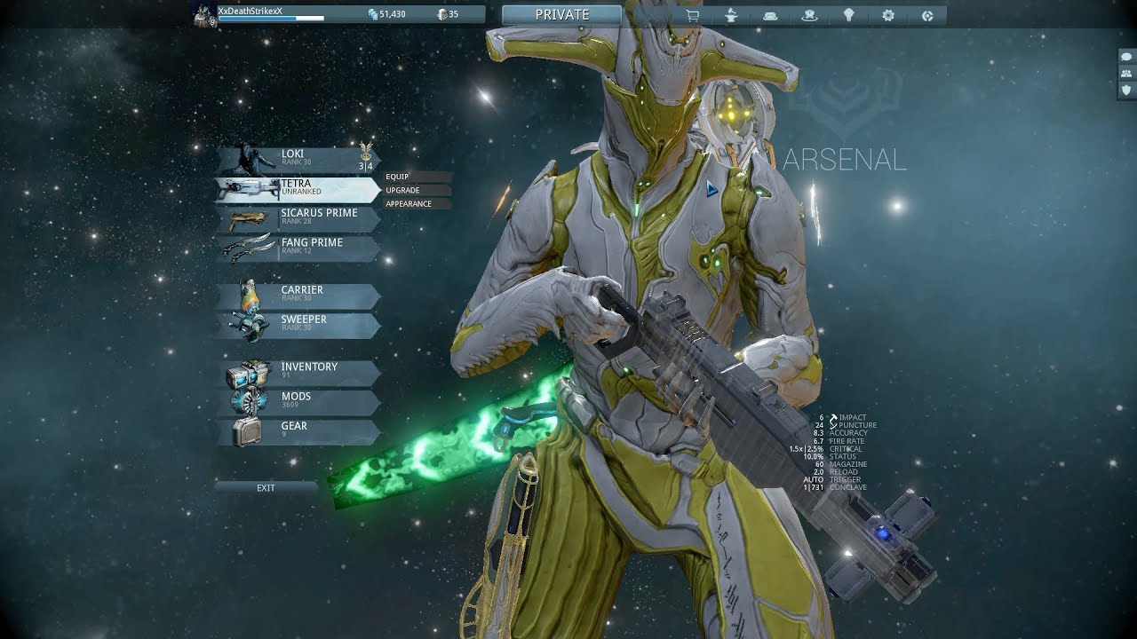 Warframe Tetra First look gameplay - YouTube