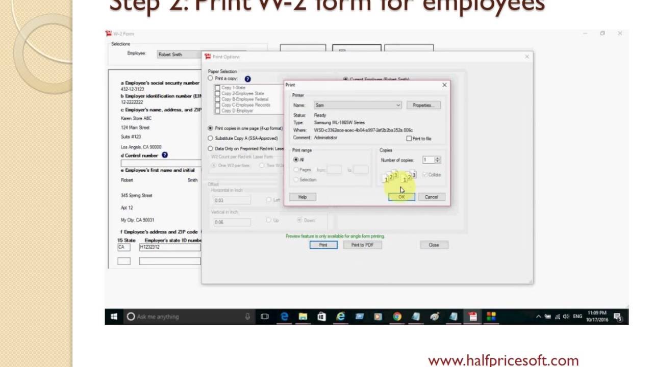 EzW2 Tutorial Print W2 On White Paper For Employees And SSA YouTube EzW2 Tutorial Print W2 On White Paper For Employees And SSA YouTube