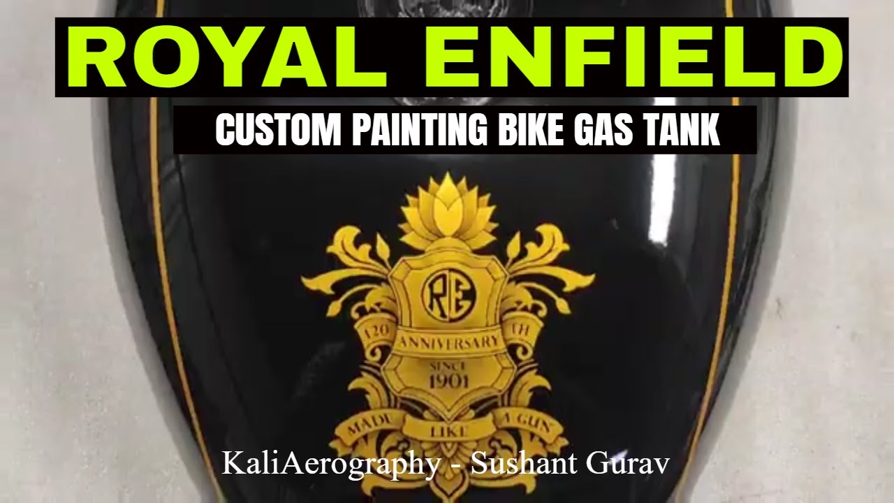 ROYAL ENFIELD Fuel tank Painting || Custom painting || ROYAL ENFIELD ...