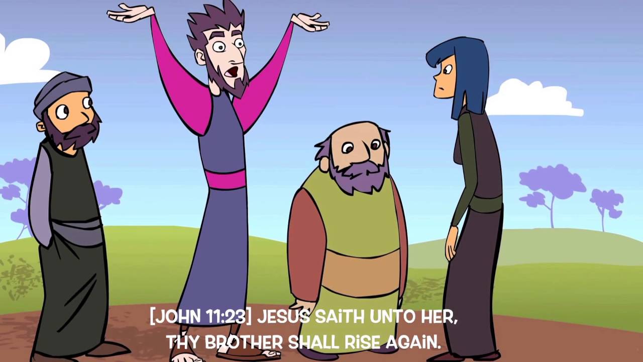 The Resurrection of Lazarus Bible Cartoons for Children - YouTube