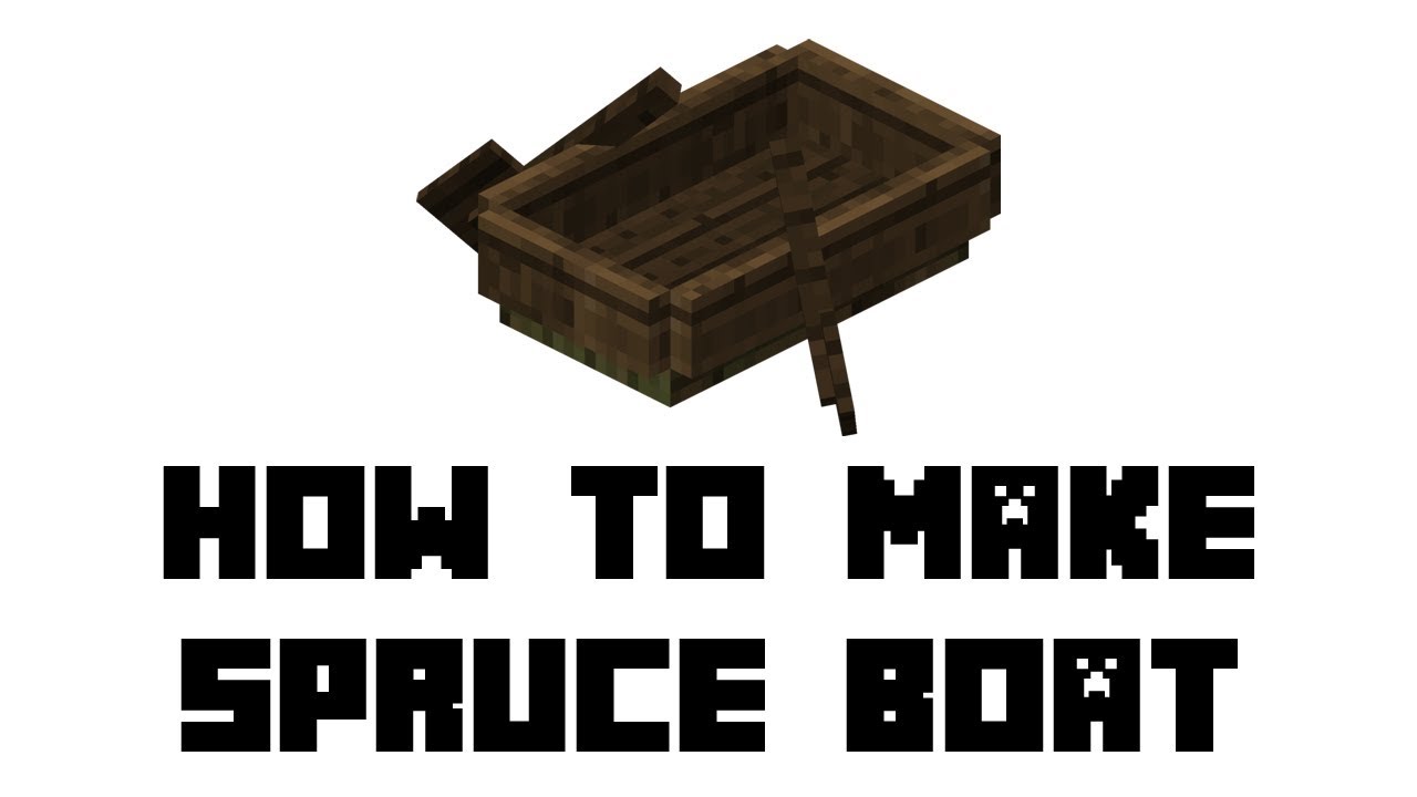 Minecraft Survival: How to Make Spruce Boat - YouTube