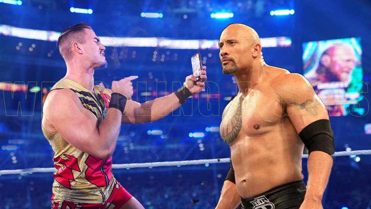 The Rock vs Austin Theory Match - YouTube