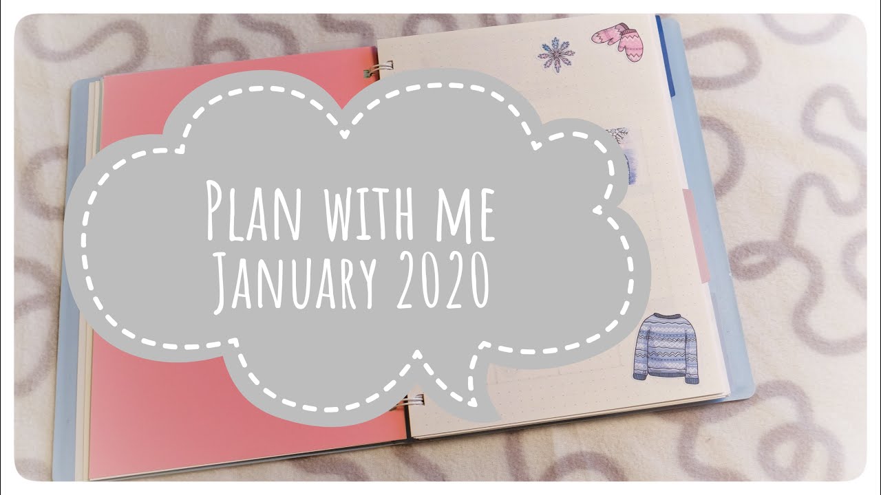 Plan with me - January 2020 (and 2020 setup of the notebook) - YouTube