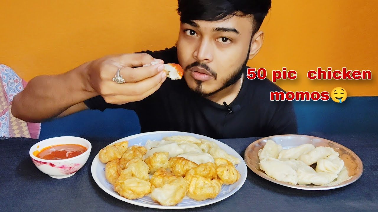 50 Pic Chicken Momos And Chicken Fry Momos Eating Show Big Bites 🤤 ...