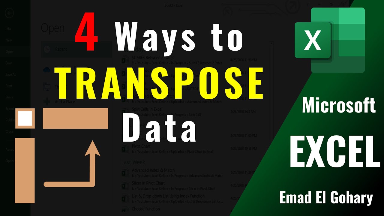 4 Easy Ways to Transpose Data in Excel | Pros & Cons for each Method ...