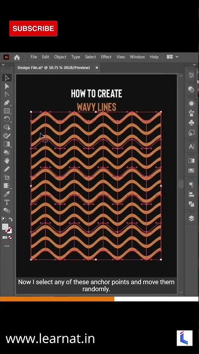 How To Create Wavy Lines In Illustrator | Adobe Illustrator Tutorials ...