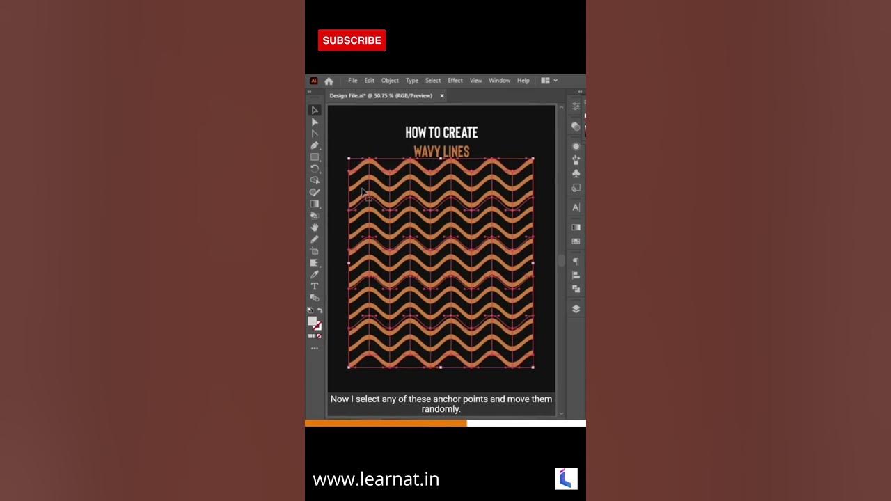 How To Create Wavy Lines In Illustrator | Adobe Illustrator Tutorials ...