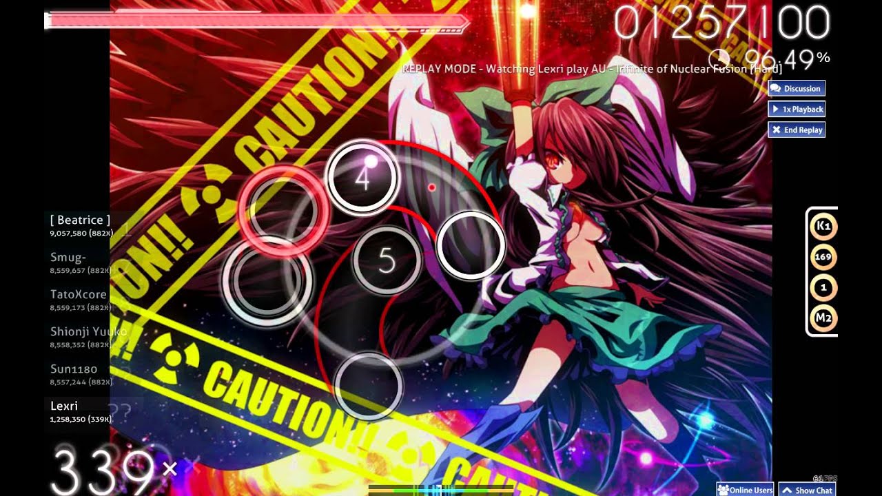 Osu Gameplay Infinite to Nuclear Fusion by AU - YouTube