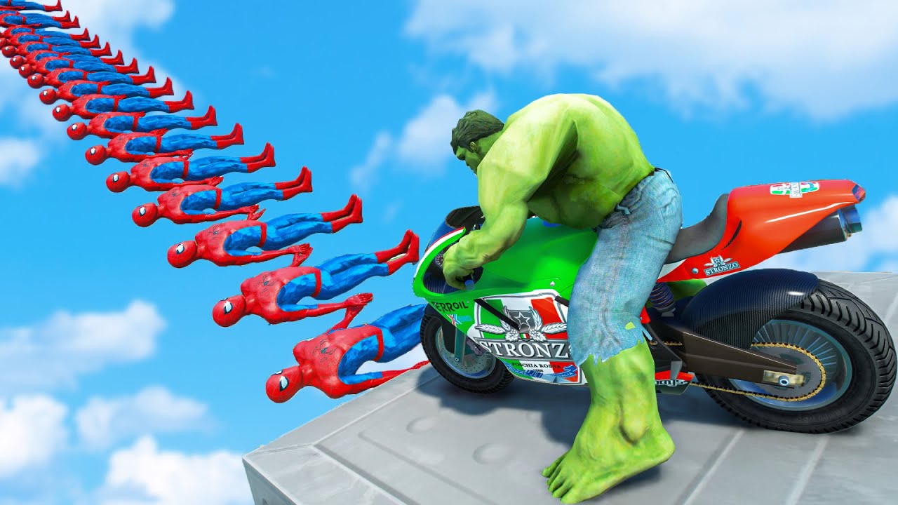 Spiderman, Hulk, IronMan Team Racing | All Superheroes Challenge ...