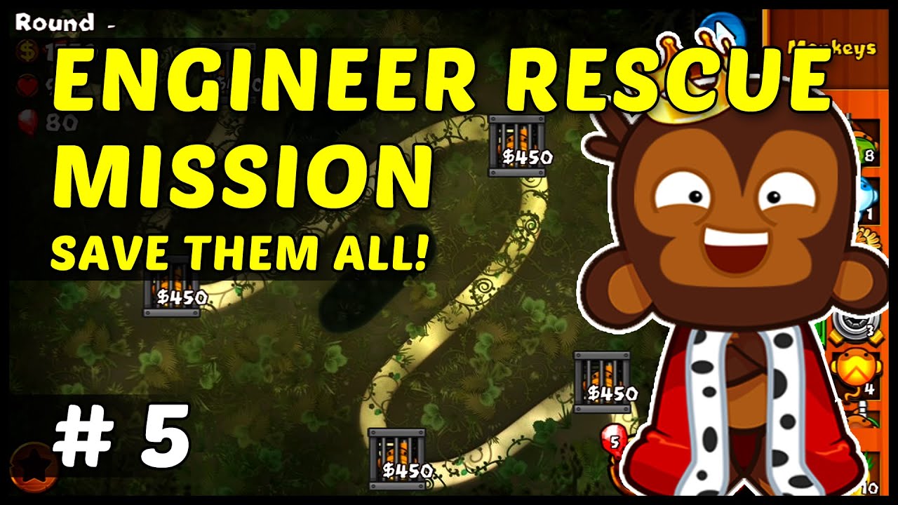 ENGINEER RESCUE MISSION - Bloons Monkey City - Episode 5 - YouTube