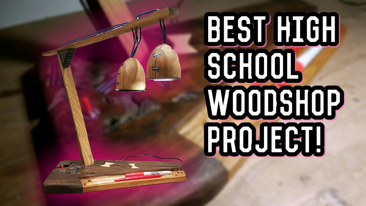 Teen Makes Amazing Lamp (High-School Wood-Shop) - YouTube