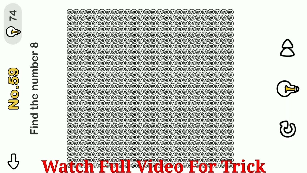 Brain Out Level 62 Find The Number 8 - YouTube