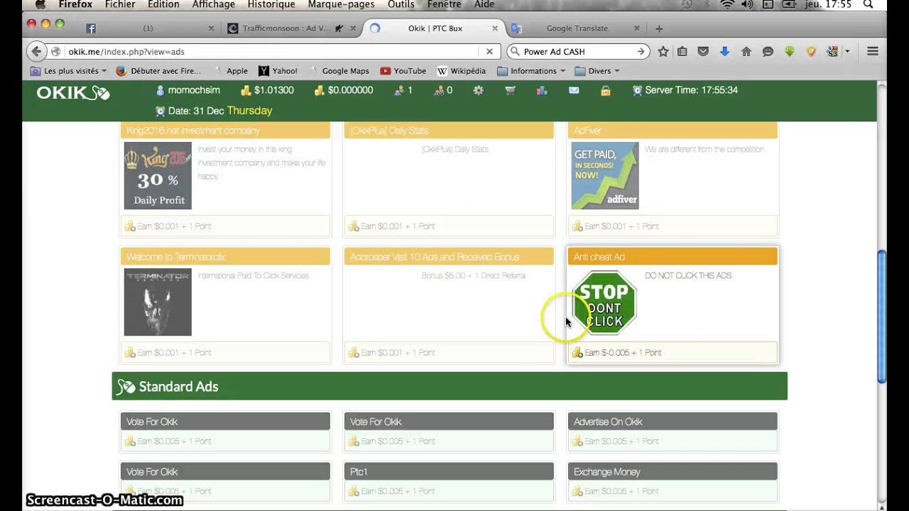 okik شرح مبسط خلال ضغط الاعلانات و اكتراء الرفيرالات - YouTube