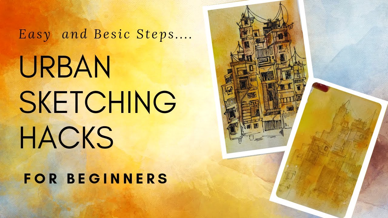 Easy Technique of Urban Sketching I For beginners I PlayWithArt - YouTube