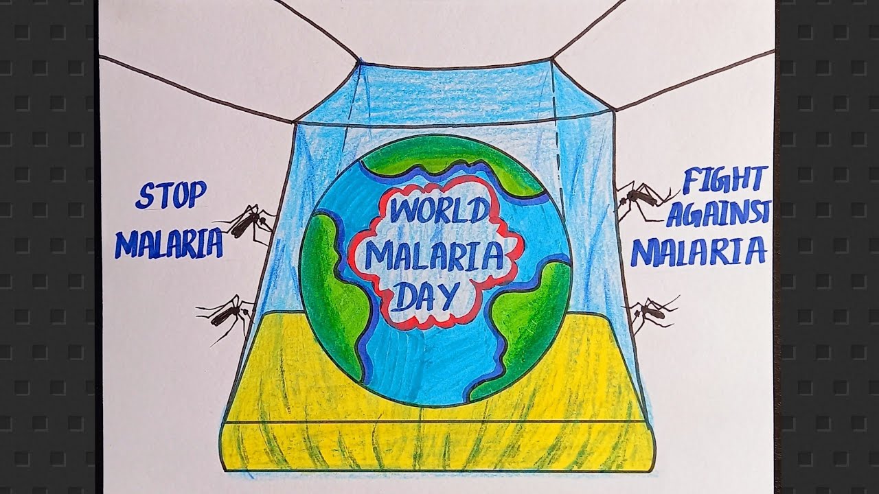 World Malaria Day Drawing/ Malaria Awareness Drawing Easy/ World ...
