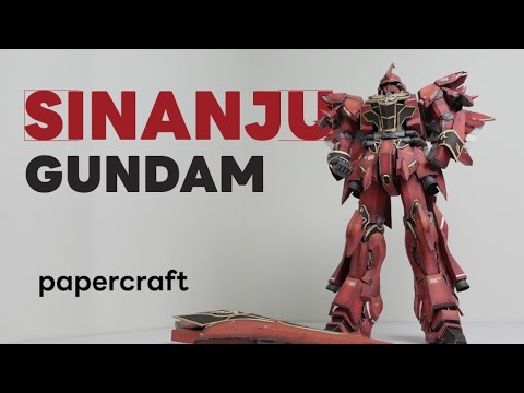 Sinanju Gundam Papercraft - YouTube