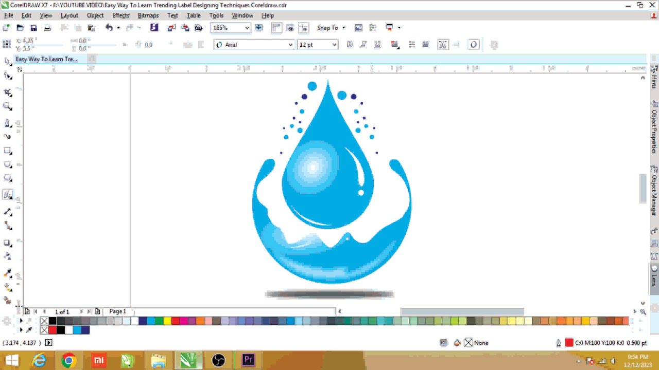 Water Logo Design Tutorial Coreldraw Tips & Tricks for Beginners - YouTube